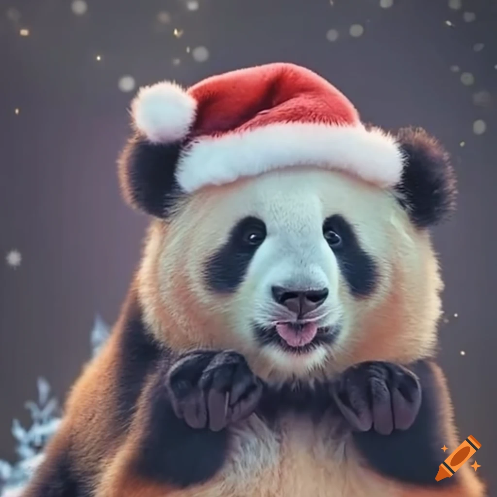 Pangolin wearing a christmas hat in sharp high definition on Craiyon