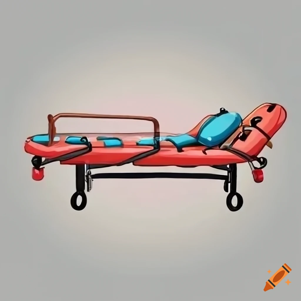 Patient On Stretcher Cartoon
