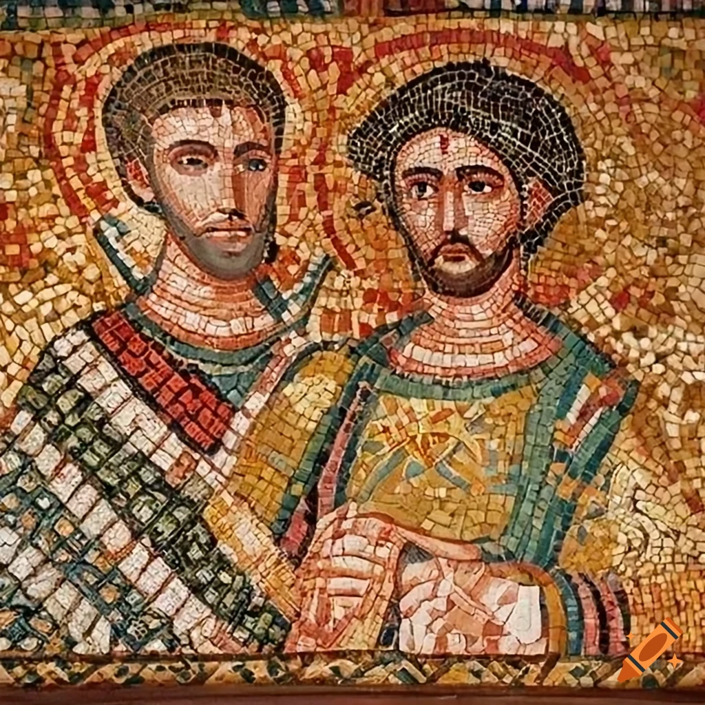 Byzantine mosaic on Craiyon
