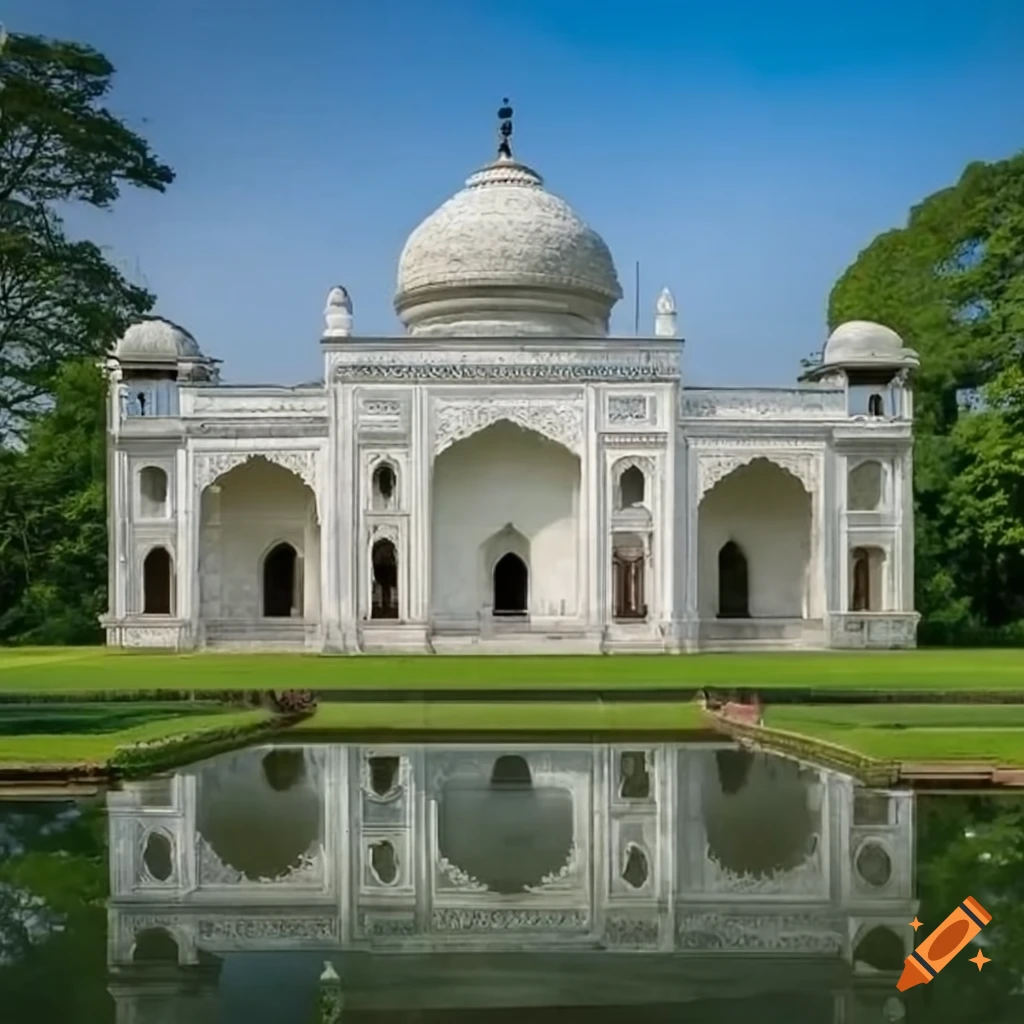 Frontal view of mughal mahal white house whitemarsh lynnewood