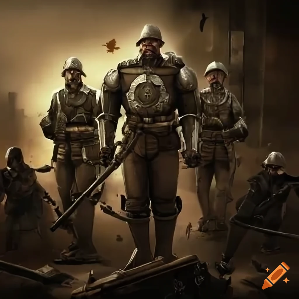 Brotherhood of steel artwork from the 1920s