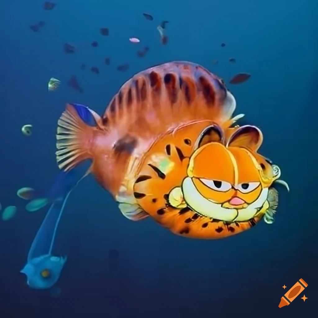 Garfield fish in the deep sea