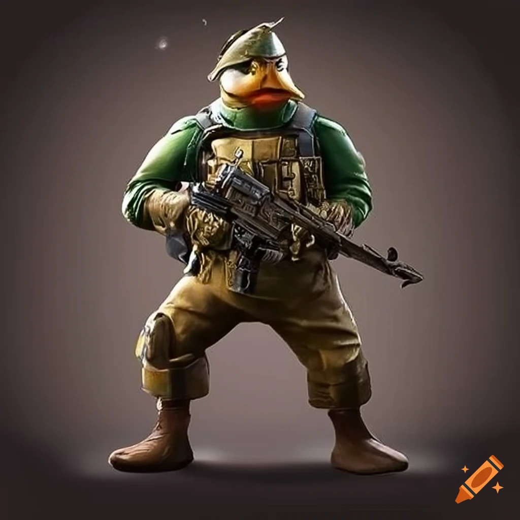 Image of a duck sargeant with heavy weapons
