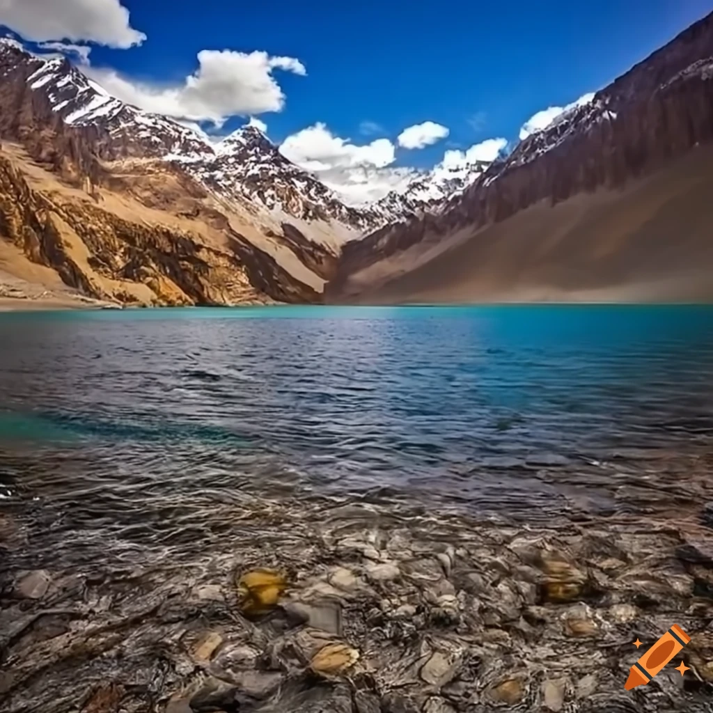 Scenic view of gurudongmar lake