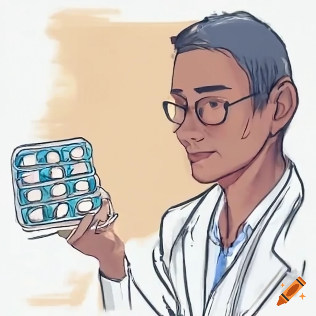 Pharmacist making tablets on Craiyon