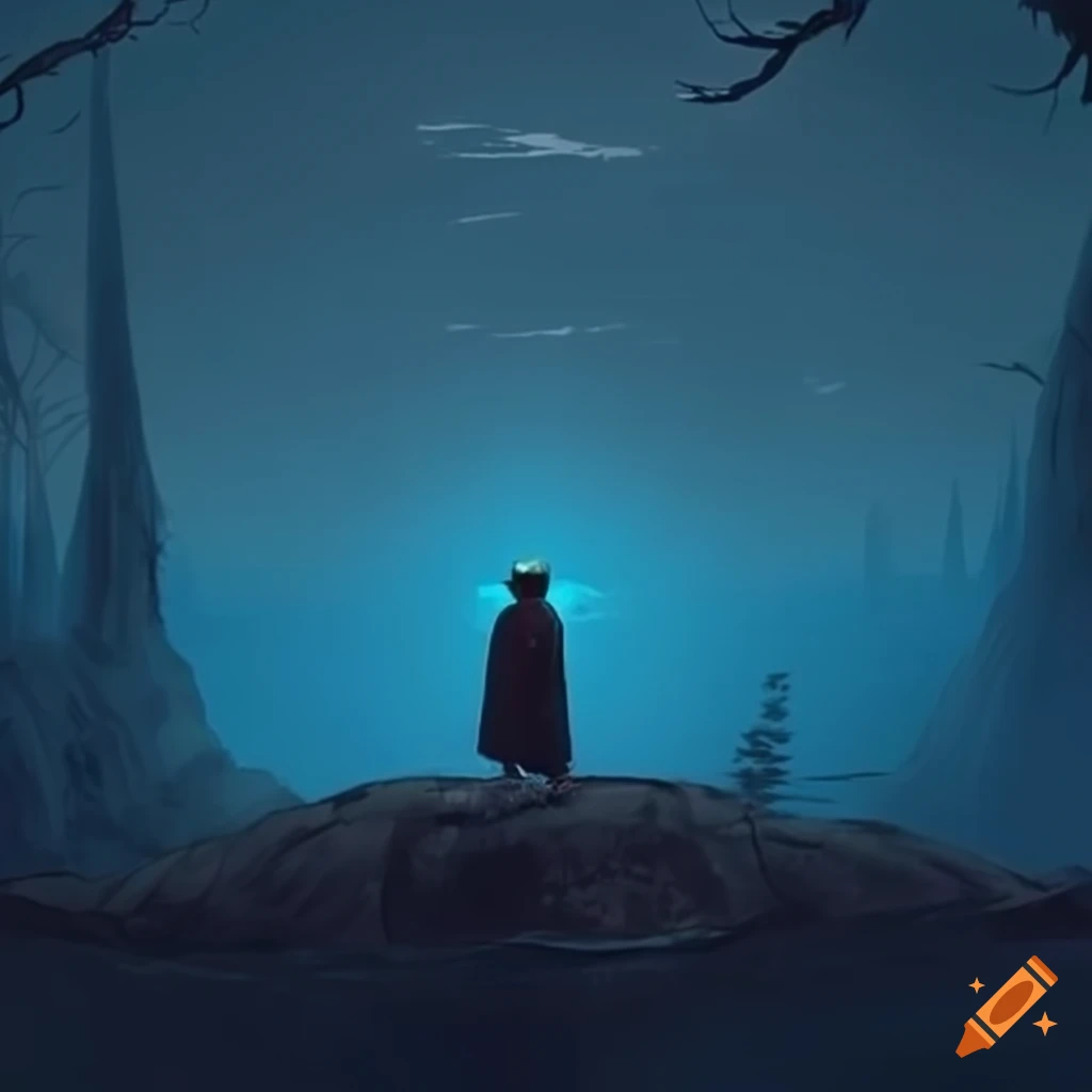 Abstract artwork depicting a lonely world on Craiyon