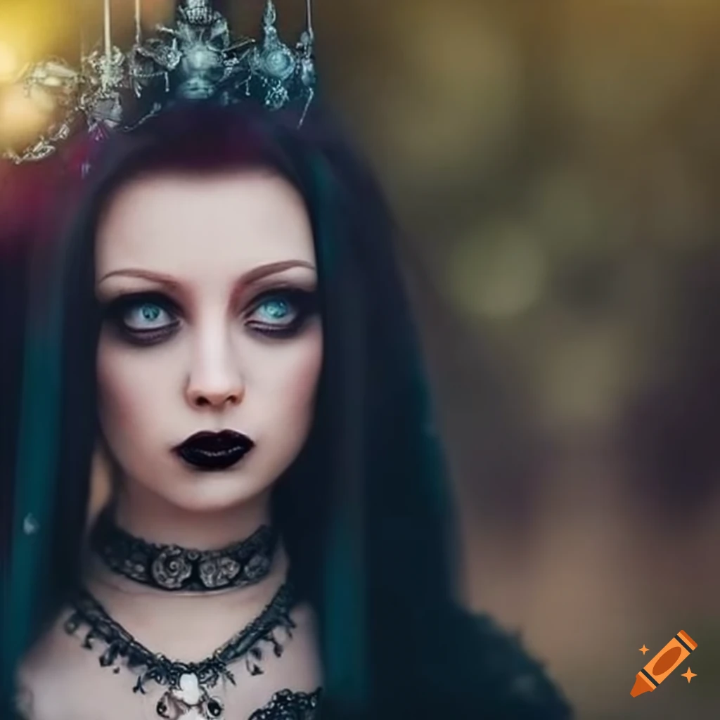 Hyper realistic gothic queen portrait on Craiyon
