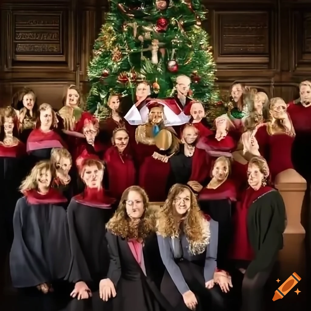 Vintage christmas carol singers