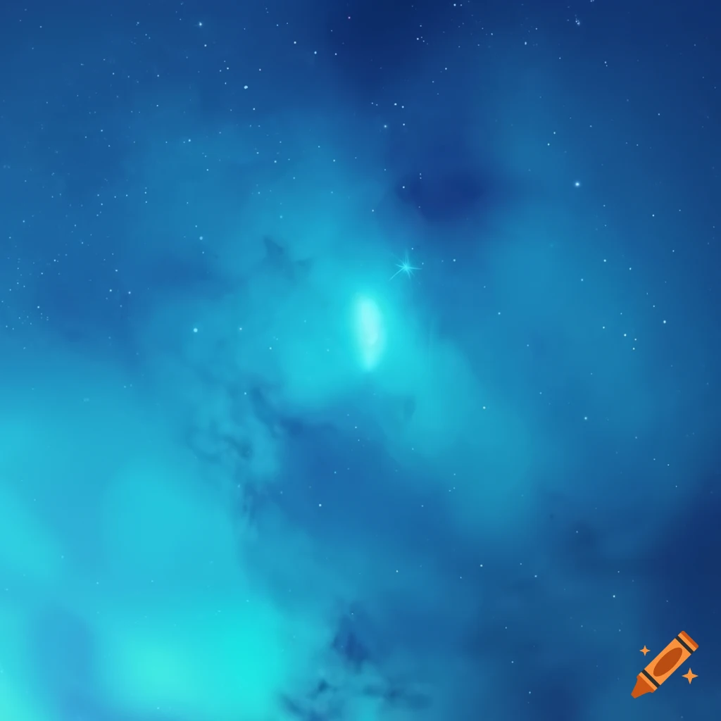 Neon blue sky with stars