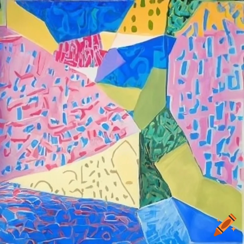 Abstract art inspired by mountain landscapes