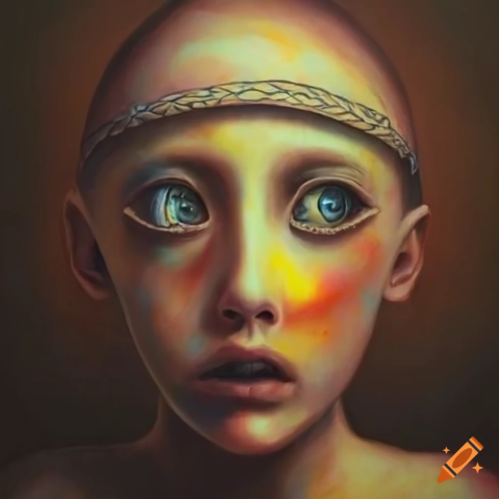 Colorful teletubbies characters in a surreal dream world on Craiyon