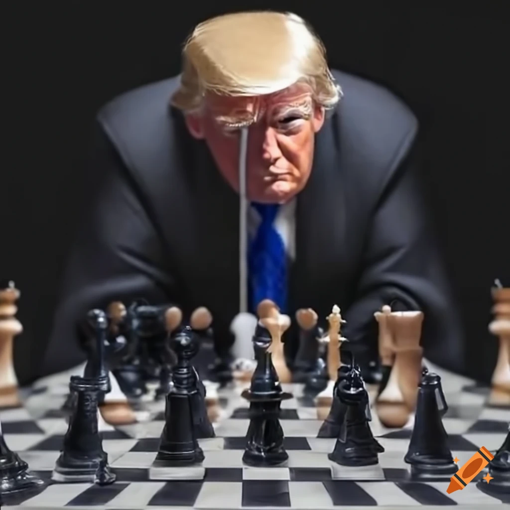 Image of donald trump playing chess on Craiyon