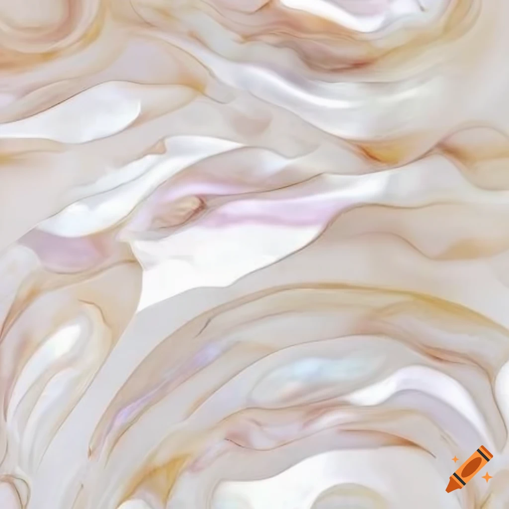 Top view of white mother of pearl texture pattern