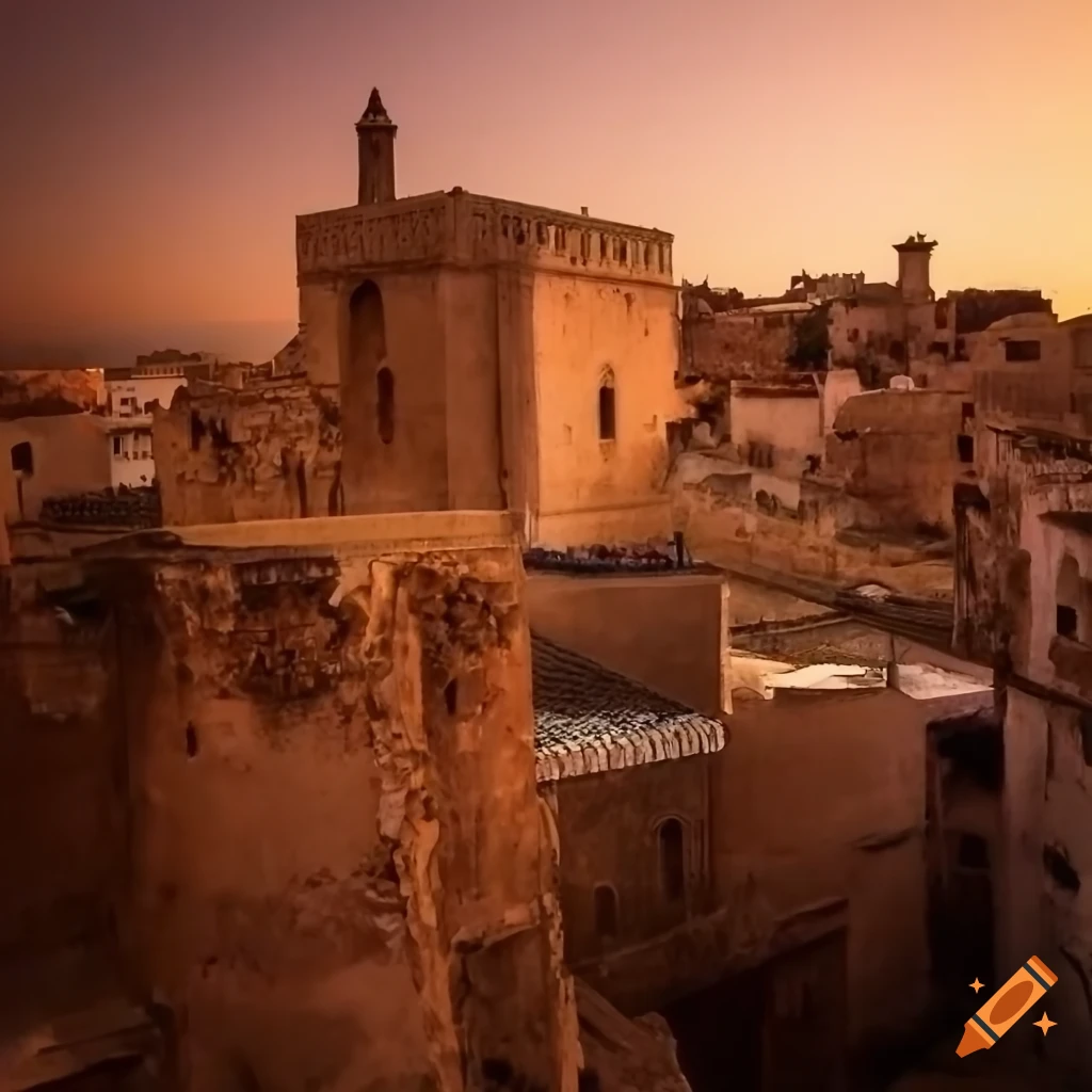 Medieval cityscape of tangier, morocco