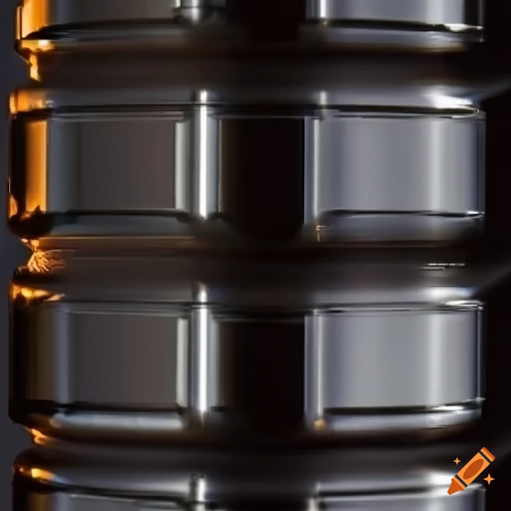 Shiny metal column tiles on Craiyon