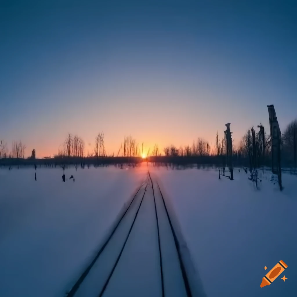 A dark winter morning with graves in a cemetery on Craiyon