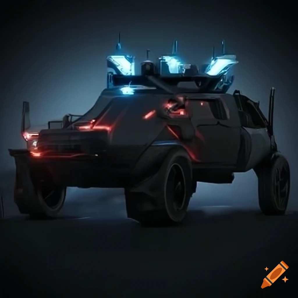 Futuristic electric vehicle - cyber truck