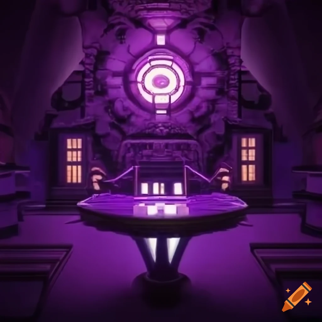 Purple tardis console room