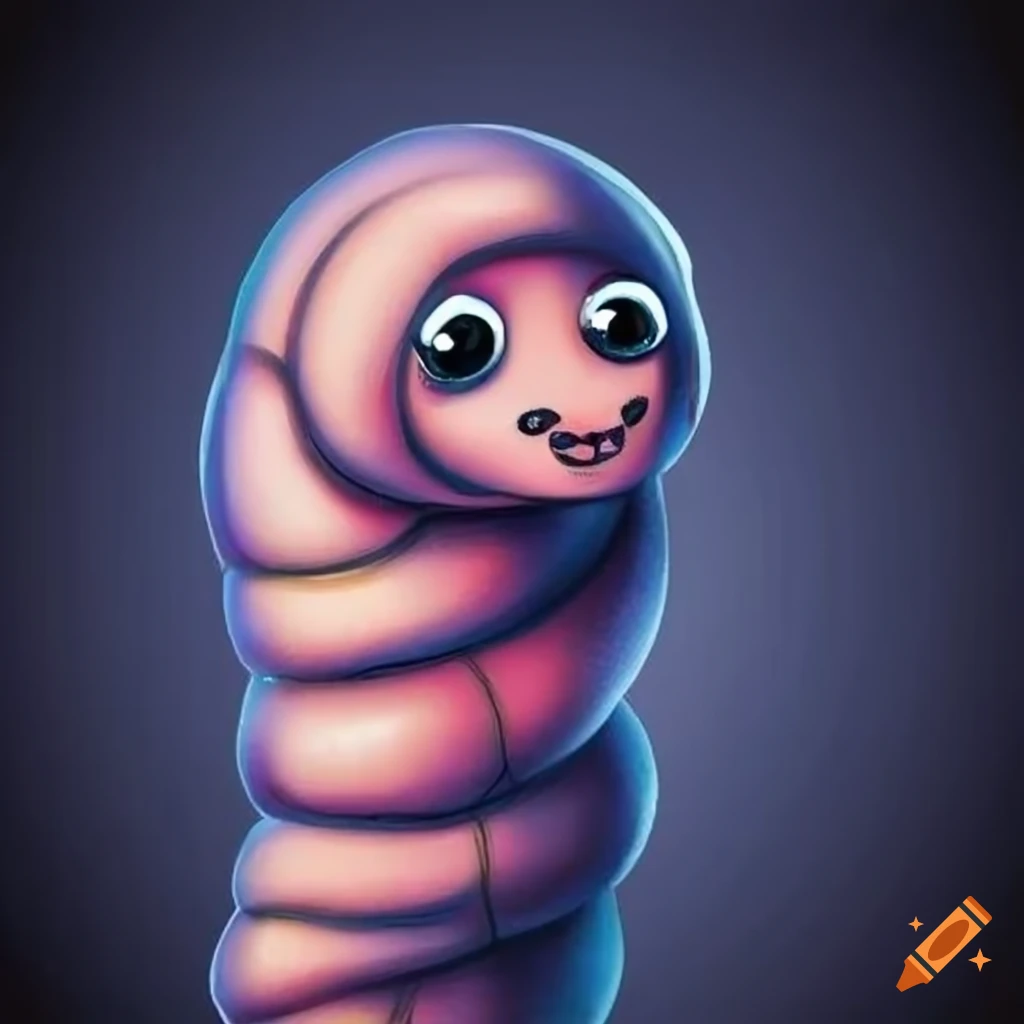 Beautiful green worm on Craiyon