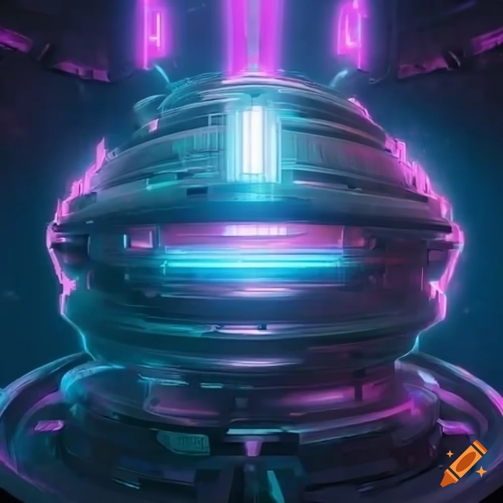 Futuristic portal with glimpses of the future on Craiyon