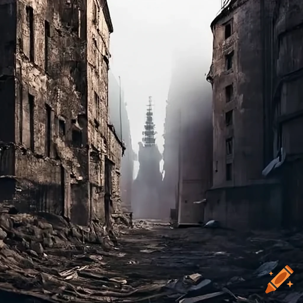 Image of towering russian slums on Craiyon