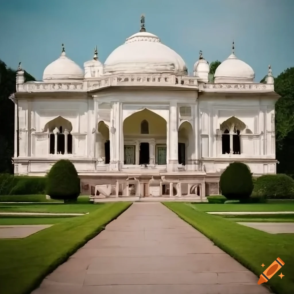 Frontal view of mughal mahal white house