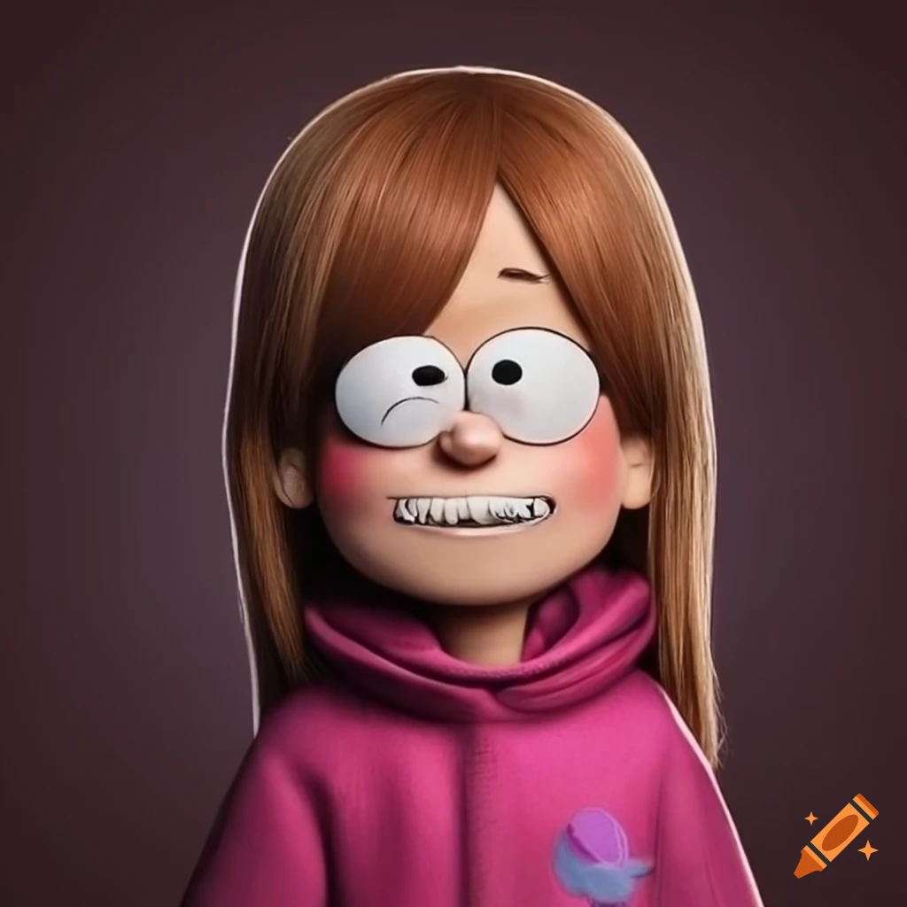 Portrait of mabel pines in high-resolution enhanced detail on Craiyon