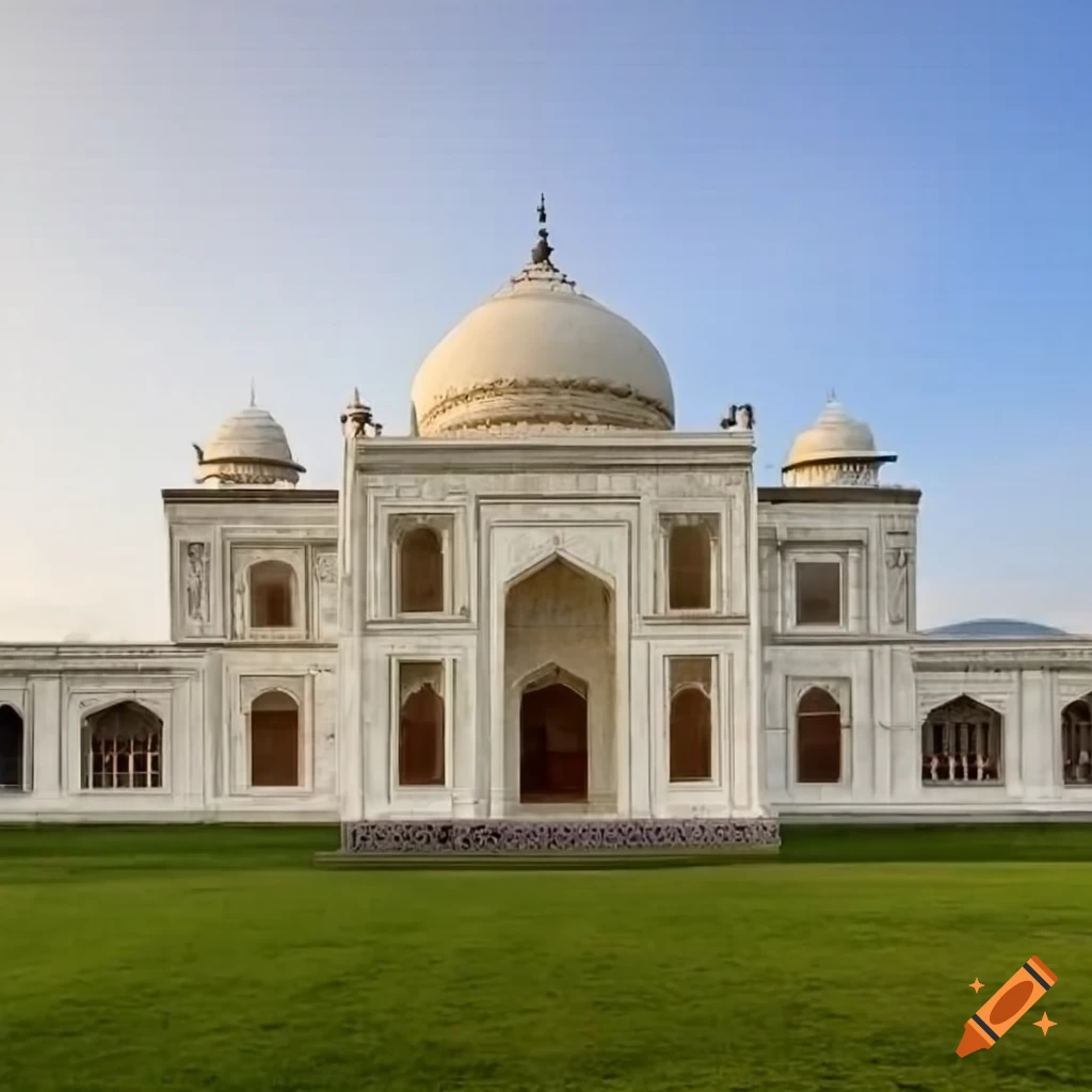 Frontal elevation of a mughal architectural building