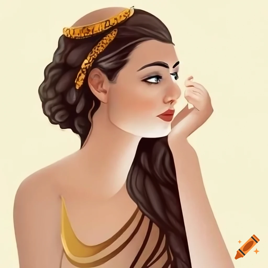 Portrait of a beautiful greek woman on Craiyon