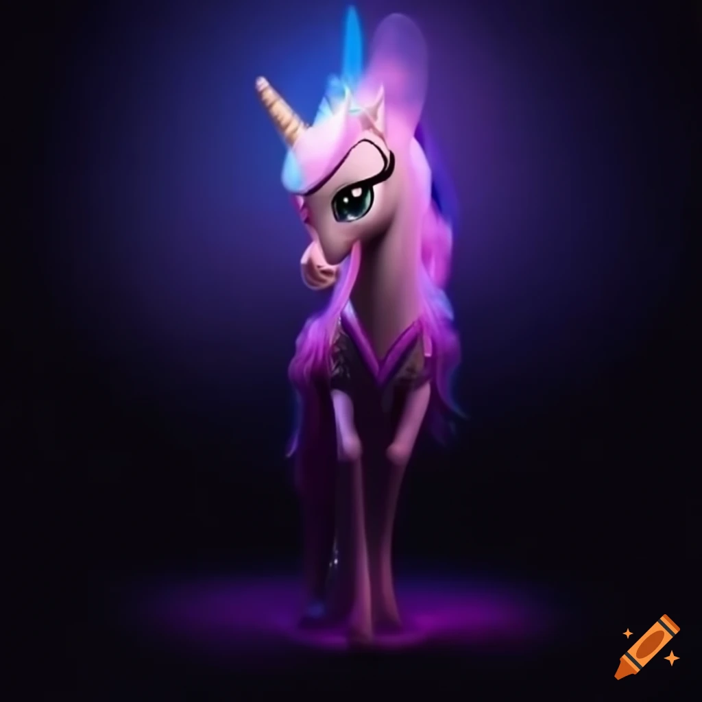 3d rendering of princess celestia with dramatic lighting
