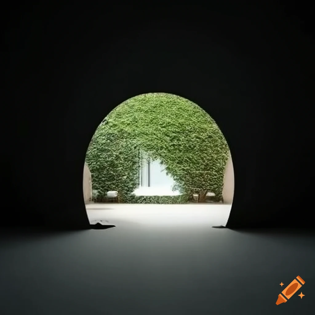 Minimalist architecture with zen garden rooms on Craiyon