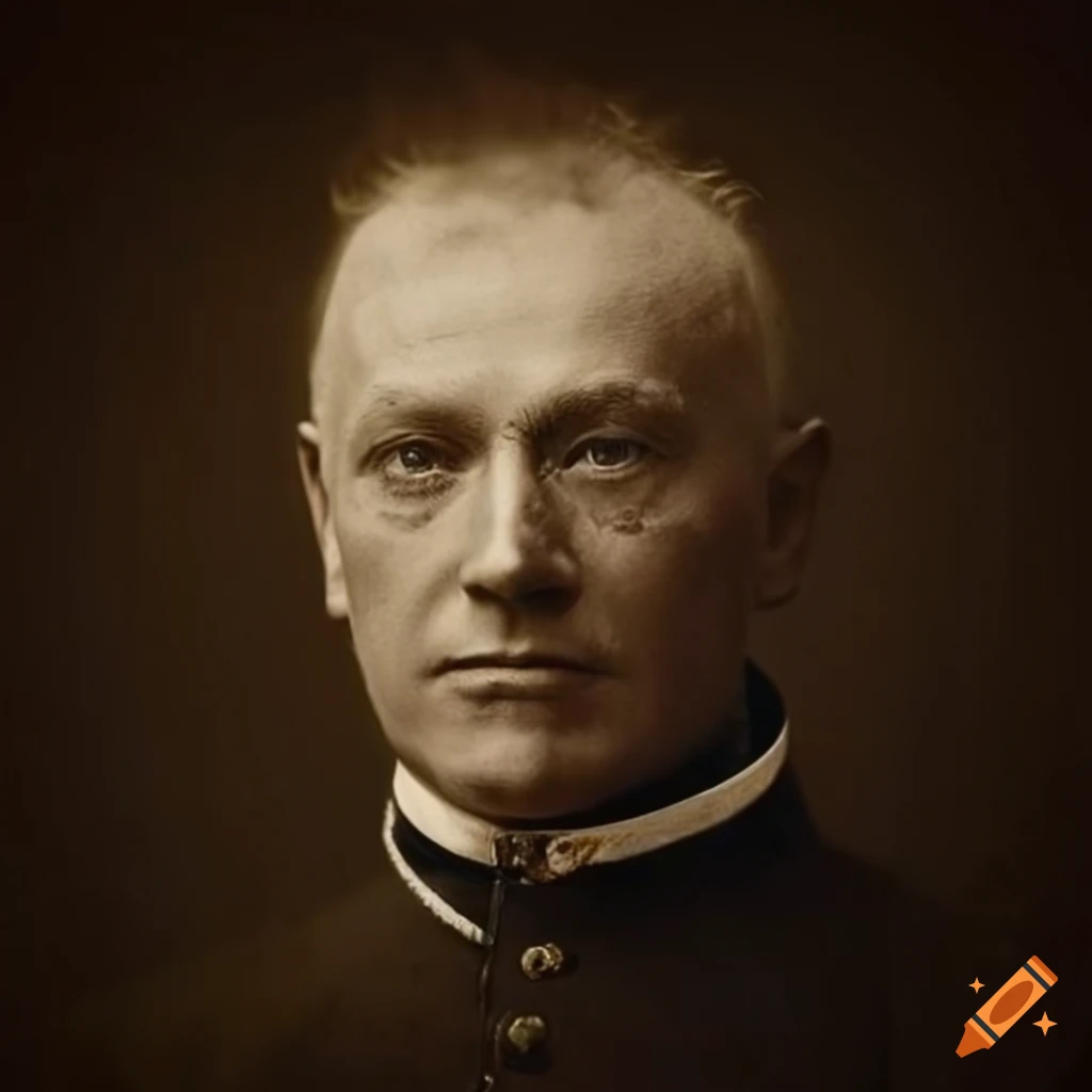 Victorian portrait of a man in military uniform on Craiyon