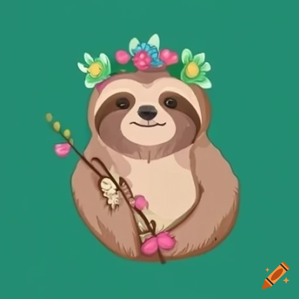 Sloth images created on Craiyon