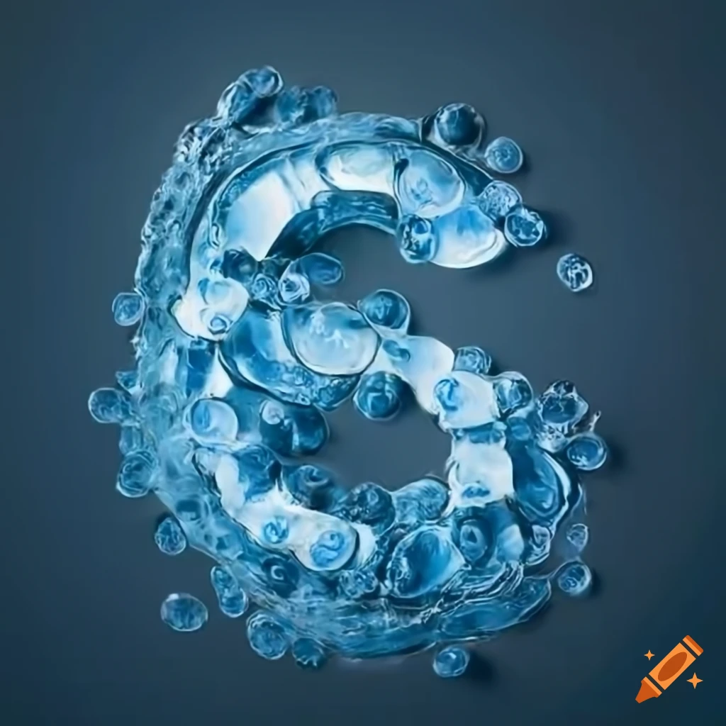 Water typography of the word mcu