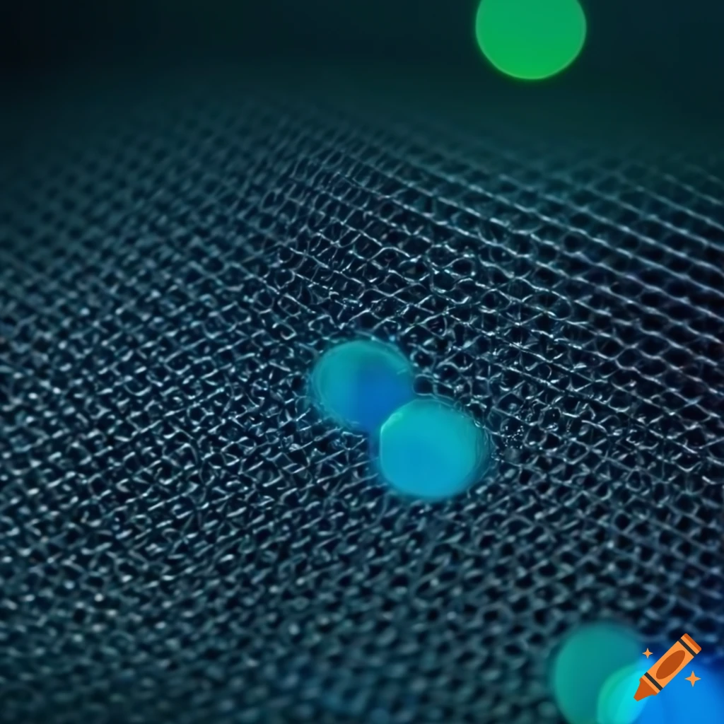 Close-up of metal mesh separating gas flow on Craiyon