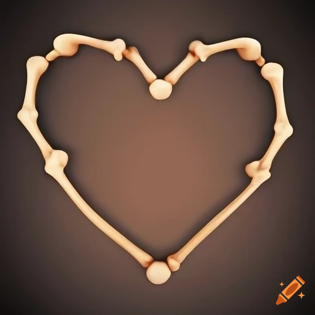 Heart-shaped bones on Craiyon