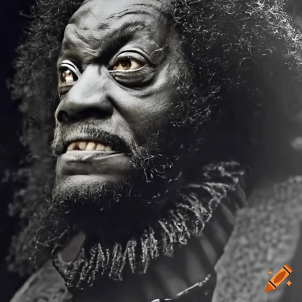 Actor portraying The Master in Doctor Who with a sinister black beard ...