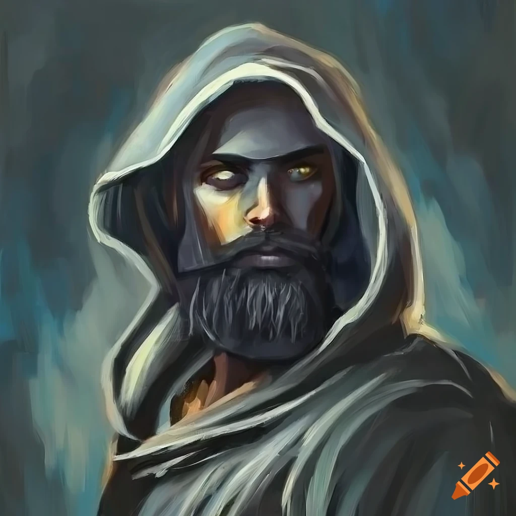 Medieval man with sword and dagger in lush pine forest on Craiyon