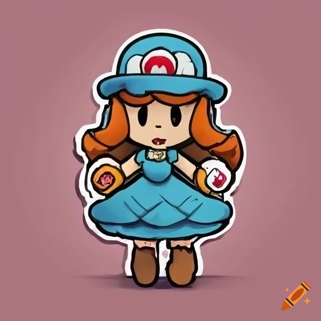 Artistic rendition of lady gaga in the style of paper mario on Craiyon