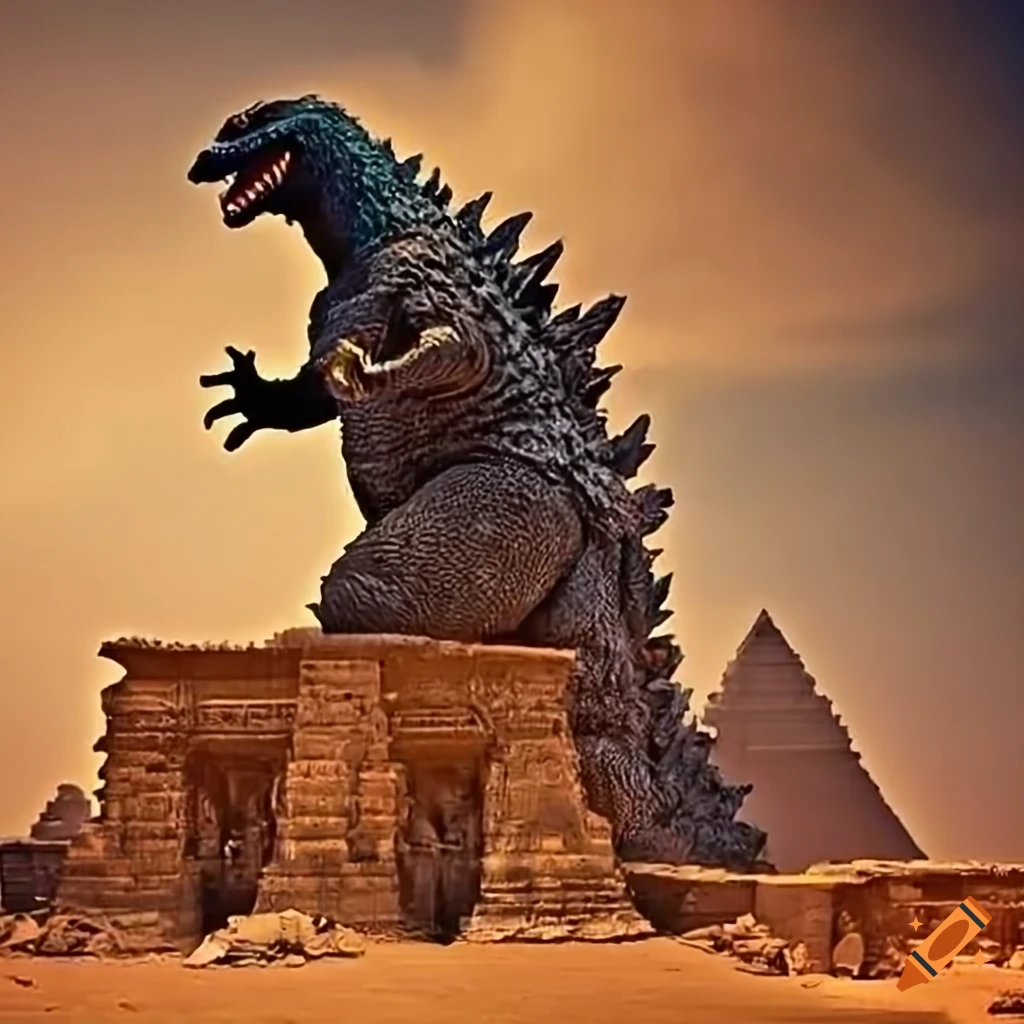 Godzilla in egypt on Craiyon