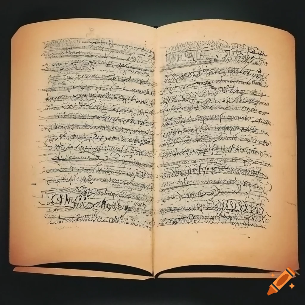 Detailed view of an open book page with lines of text