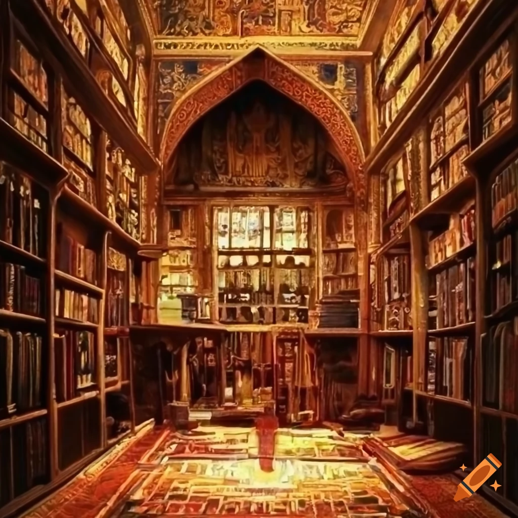 Persian bookshop on Craiyon