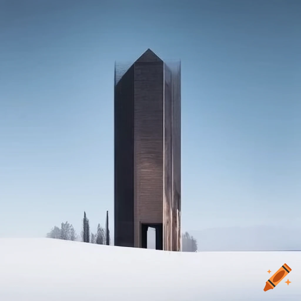 Minimalist tower cabin architecture on Craiyon