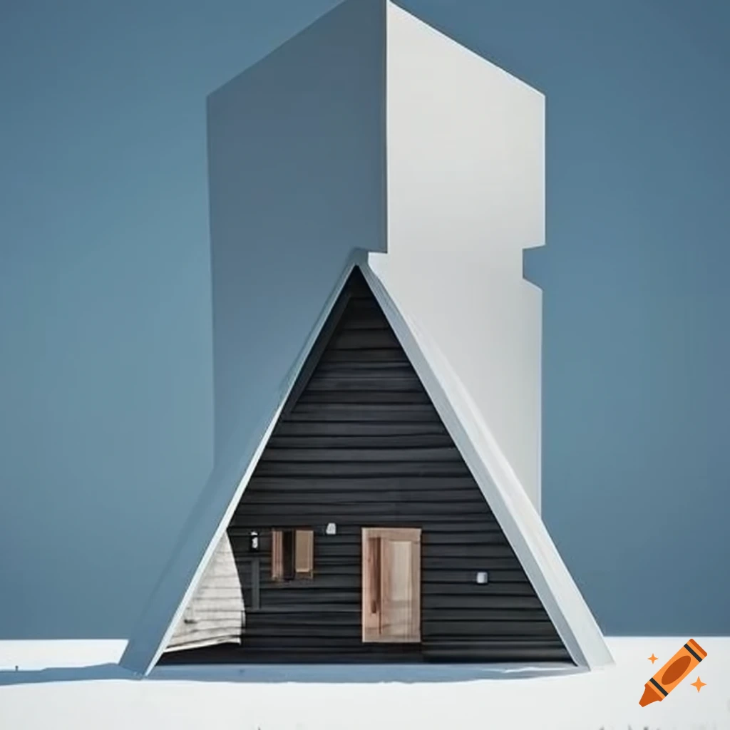 Minimalist nordic tower cabin architecture on Craiyon
