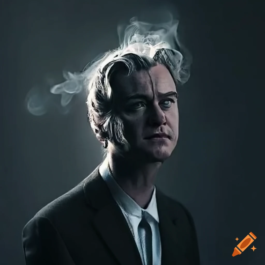 Gentleman enjoying a smoke on Craiyon