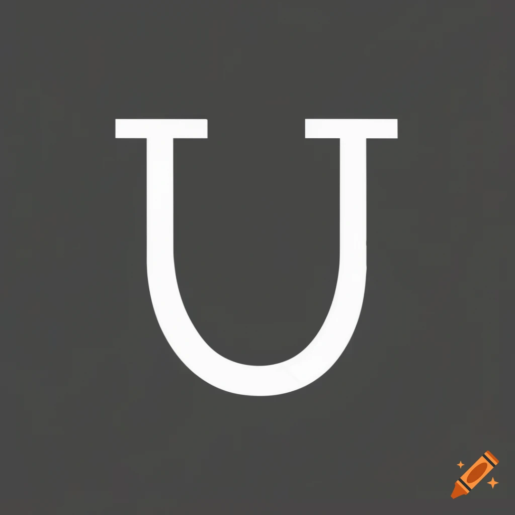 Elegant monogram of the letter u