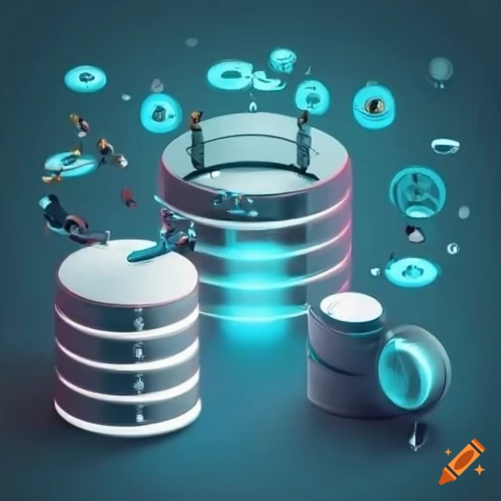 Programmers studying database on Craiyon