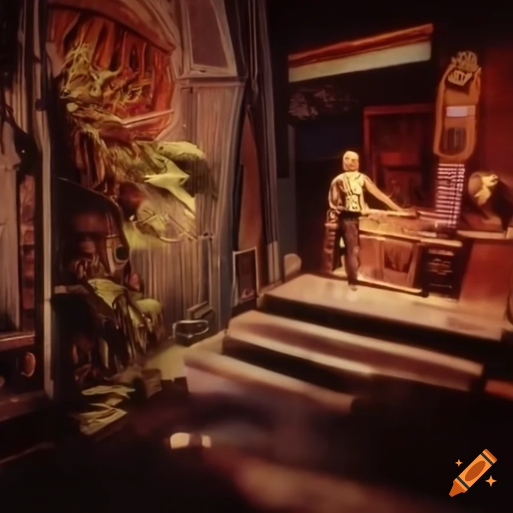 Neon jungle on a doctor who tv set on Craiyon