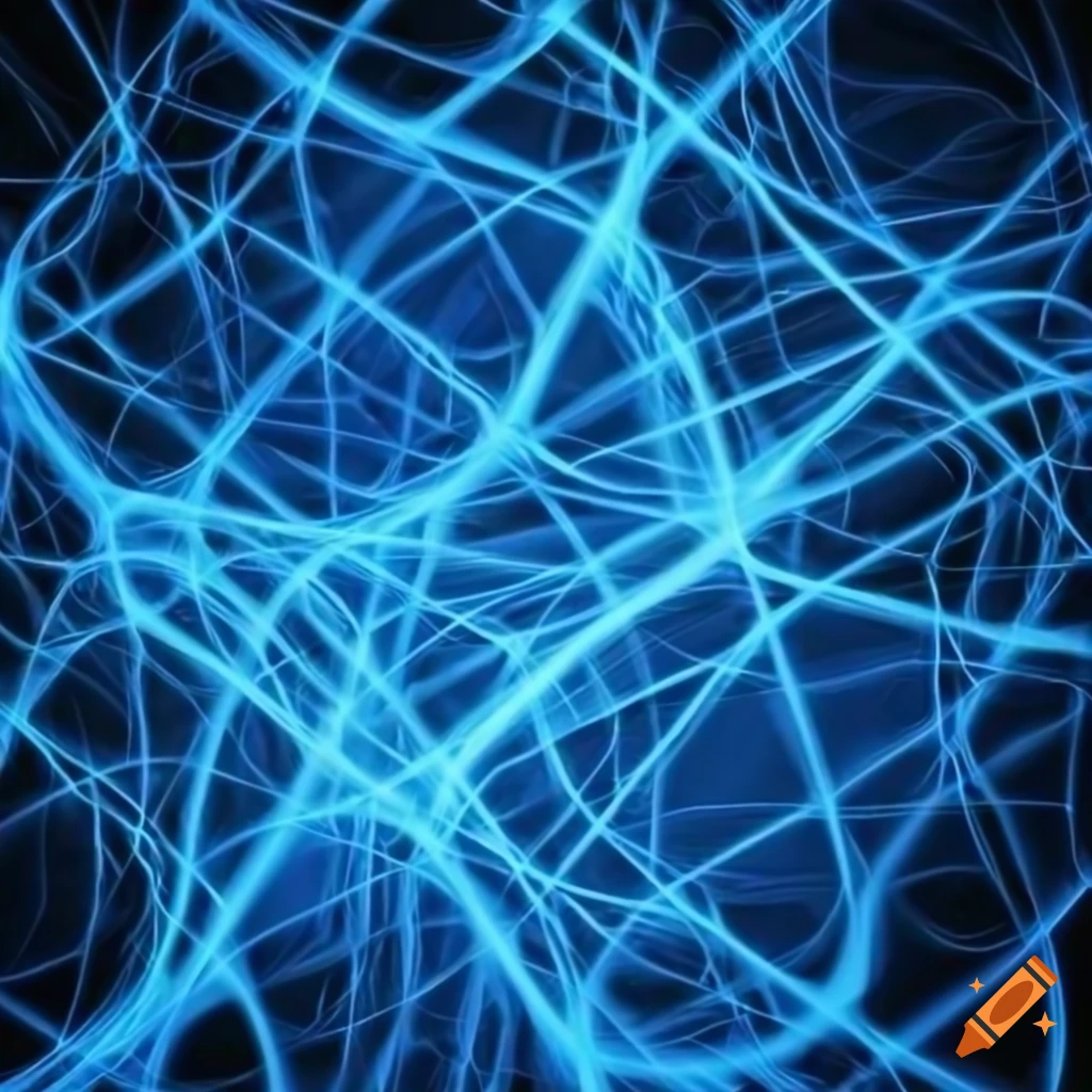 Abstract blue texture with electric details on Craiyon