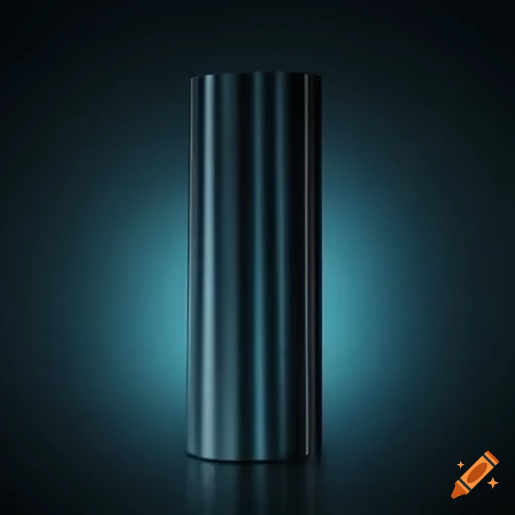 Shiny metal column tiles